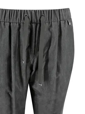 Herno Drawstring Ribbed Trousers - Black