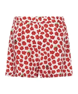Versace Floral Print Elasticated Waist Shorts - Multi-color
