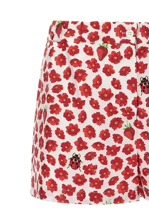 Versace Floral Print Elasticated Waist Shorts - Multi-color