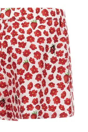 Versace Floral Print Elasticated Waist Shorts - Multi-color