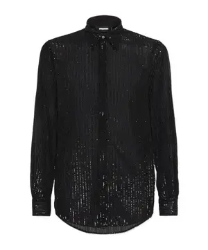 Dsquared2 Long Sleeve Embellished Shirt