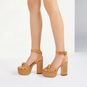 Casadei Interwoven Knot Platform Sandals