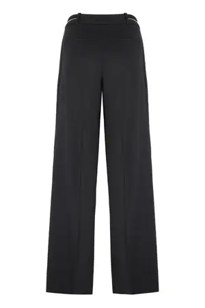 Peserico Virgin Wool Tailored Pants - Black