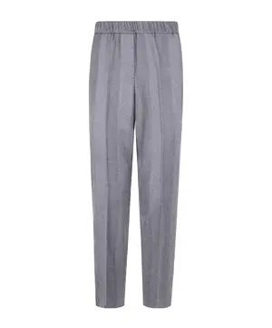 Peserico Herringbone Elasticated-waist Trousers - Gray