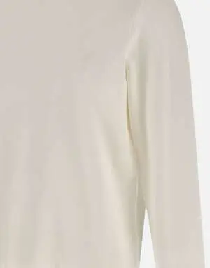 SUN 68 Honeycomb Crew Neck Knitted Jumper - White
