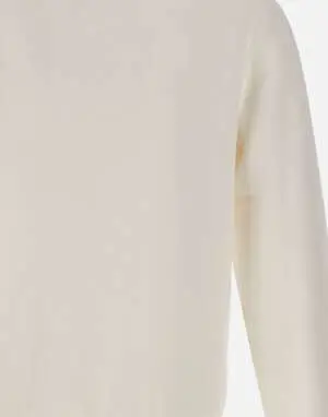 SUN 68 Honeycomb Crew Neck Knitted Jumper - White