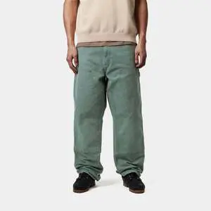 Carhartt Work In Progress Double Knee Relaxed Straight Fit Pants - Green