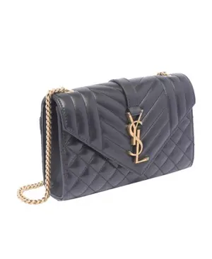 Saint Laurent Envelope Logo Plaque Medium Shoulder Bag