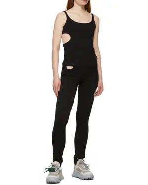 Off-White Logo Cutout Ribbed Tank