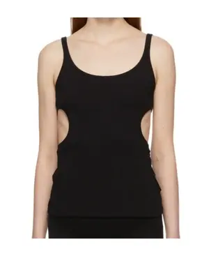 Off-White Logo Cutout Ribbed Tank
