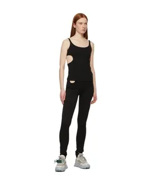 Off-White Logo Cutout Ribbed Tank
