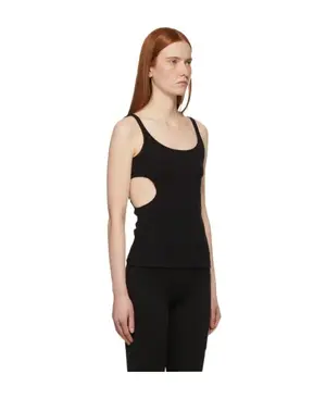 Off-White Logo Cutout Ribbed Tank