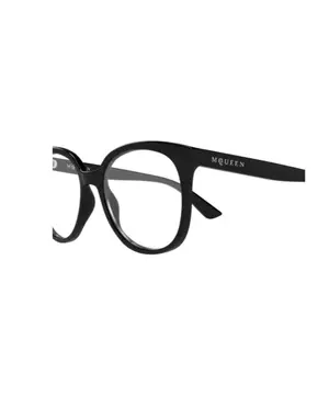Alexander McQueen Round Frame Glasses - Black