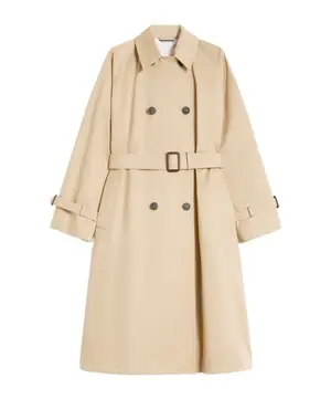 Max Mara Double Breasted Printed Coat - Plum