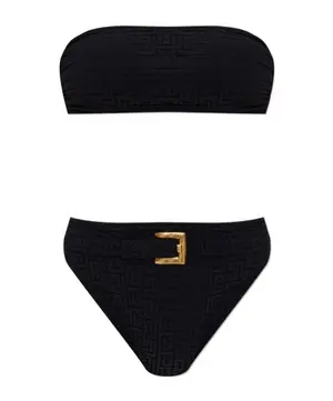 Balmain Belted Waist Bikini - Black
