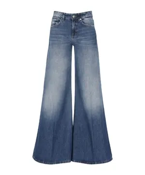 DONDUP Wide Leg Faded Jeans - Blue