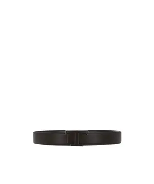 TOD'S Logo-plaque Buckled Belt - Brown