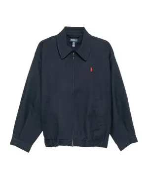 Polo Ralph Lauren Oversized Zip Up Windbreaker - Navy