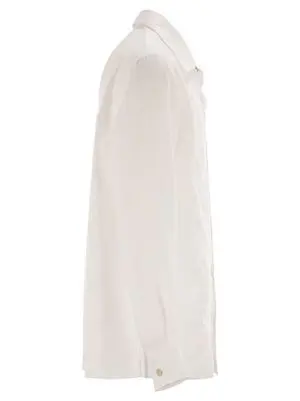 Brunello Cucinelli Crête Detailed Easy Fit Shirt