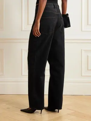 Wardrobe.NYC Logo-patch Cotton Wide-leg Jeans