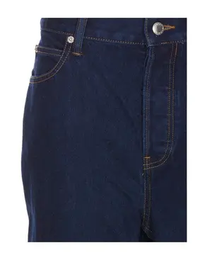 Alexander Wang Middle Waist Straight Leg Jeans With Crystal Decals