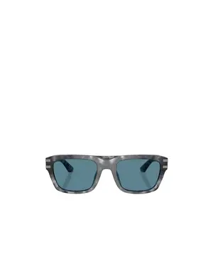Dolce & Gabbana Rectangular Frame Sunglasses With Logo Detail - Blue