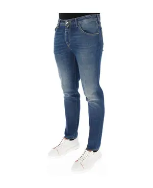 Jacob Cohen Slim-cut Jeans With Logo Patch - Blue