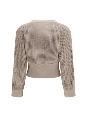 Brunello Cucinelli Open-knit Cropped Cardigan - No