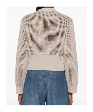 Brunello Cucinelli Open-knit Cropped Cardigan - No