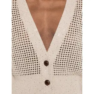 Brunello Cucinelli Open-knit Cropped Cardigan - No