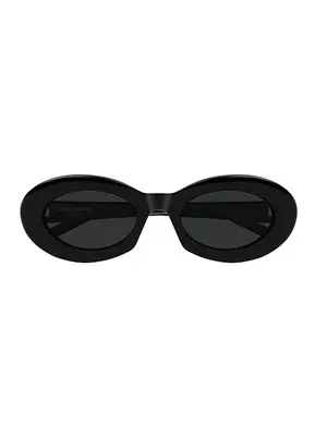 Saint Laurent Oval Frame Sunglasses - Black