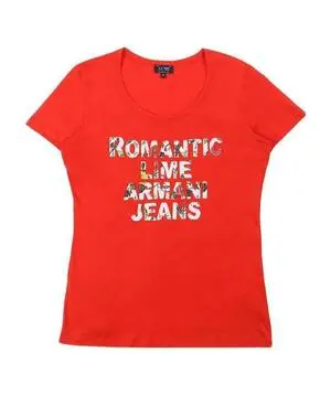 Emporio Armani Round Neck Logo T-shirt - Red