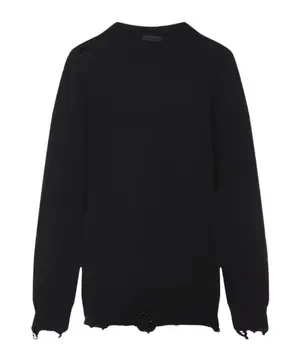 Moschino Distressed Smiley Face Crewneck Jumper