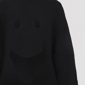 Moschino Distressed Smiley Face Crewneck Jumper