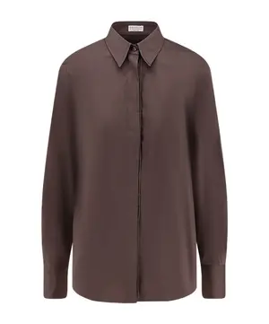 Brunello Cucinelli Long Sleeve Collared Shirt