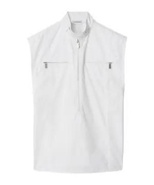 Burberry Burberry High-Neck Sleeveless Tank Top With Zip Detail No