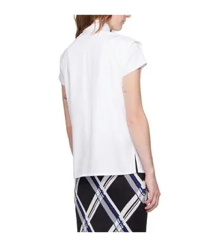 Burberry High-neck Sleeveless Tank Top With Zip Detail - White
