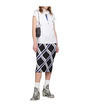 Burberry High-neck Sleeveless Tank Top With Zip Detail - White