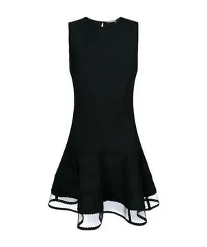 Alexander McQueen Sleeveless Knit Dress With Sheer Hem