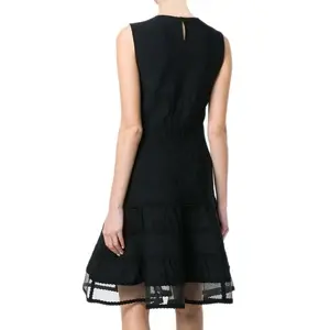 Alexander McQueen Sleeveless Knit Dress With Sheer Hem