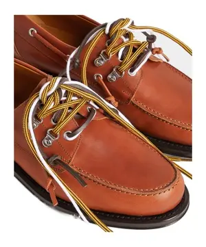 Dsquared2 X Magliano Leather Lace-up Boat Shoes - Brown