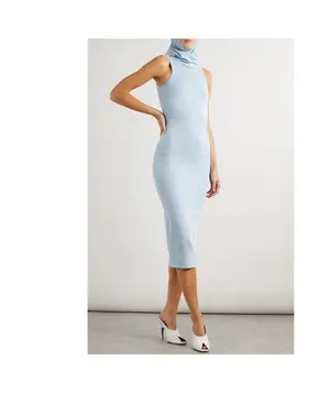 Alaïa Hooded Stretch Knitted Dress