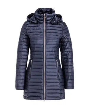 EA7 Quilted Hooded Cotton Jacket