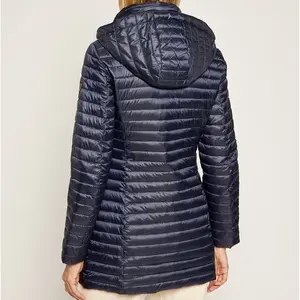 EA7 Quilted Hooded Cotton Jacket