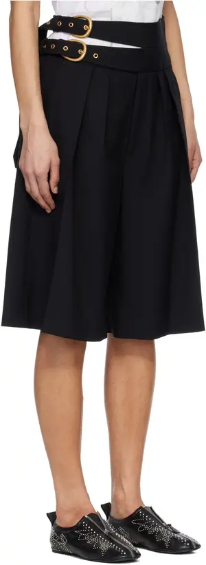 Chloé Double Buckle Knee-length Tailored Shorts