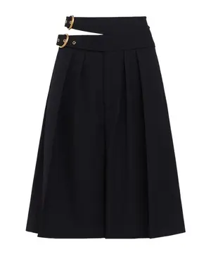 Chloé Double Buckle Knee-length Tailored Shorts - Black