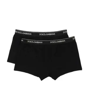 Dolce & Gabbana Dolce  Gabbana Set Of Two Logo Waistband Boxers Black