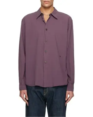 Our Legacy Long-sleeved Curved Hem Shirt