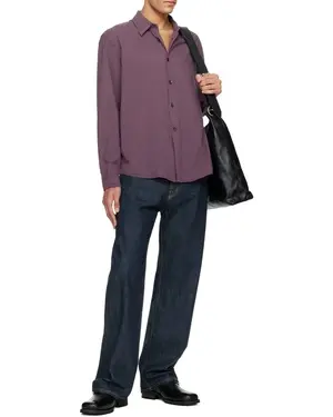 Our Legacy Long-sleeved Curved Hem Shirt
