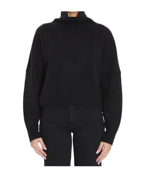 Loulou De Saison Cropped Turtleneck Knitwear - Black